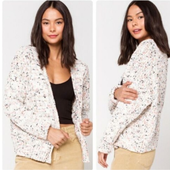 moon & madison | Sweaters | Moon Madison Chunky Knit Speckled Cardigan ...